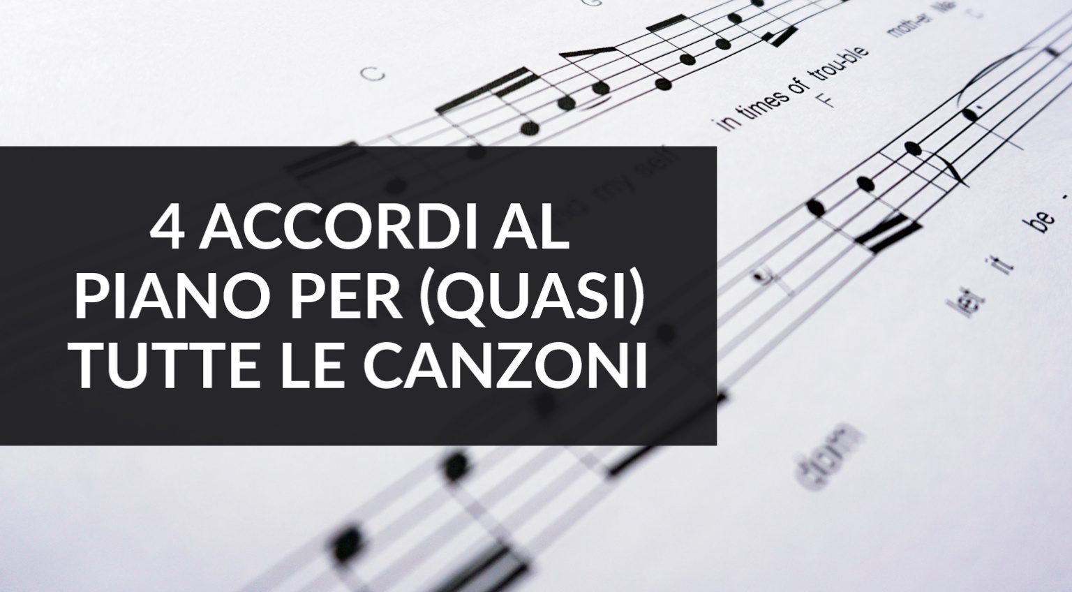 4 Accordi di Chitarra per Canzoni Facili